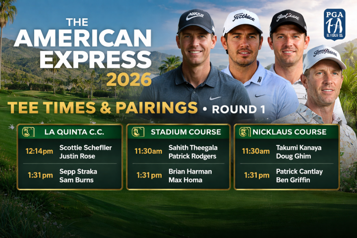 The American Express 2026 chính thức khởi tranh: Công bố tee times ...
